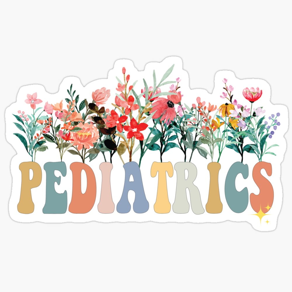 KIRAKIRA Pediatrics Nurse Pediatrician Peds Crew Groovy Sticker. Single ...