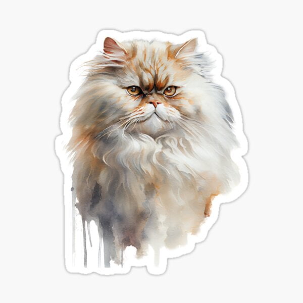 KIRAKIRA Persian cat Sticker - Walmart.com