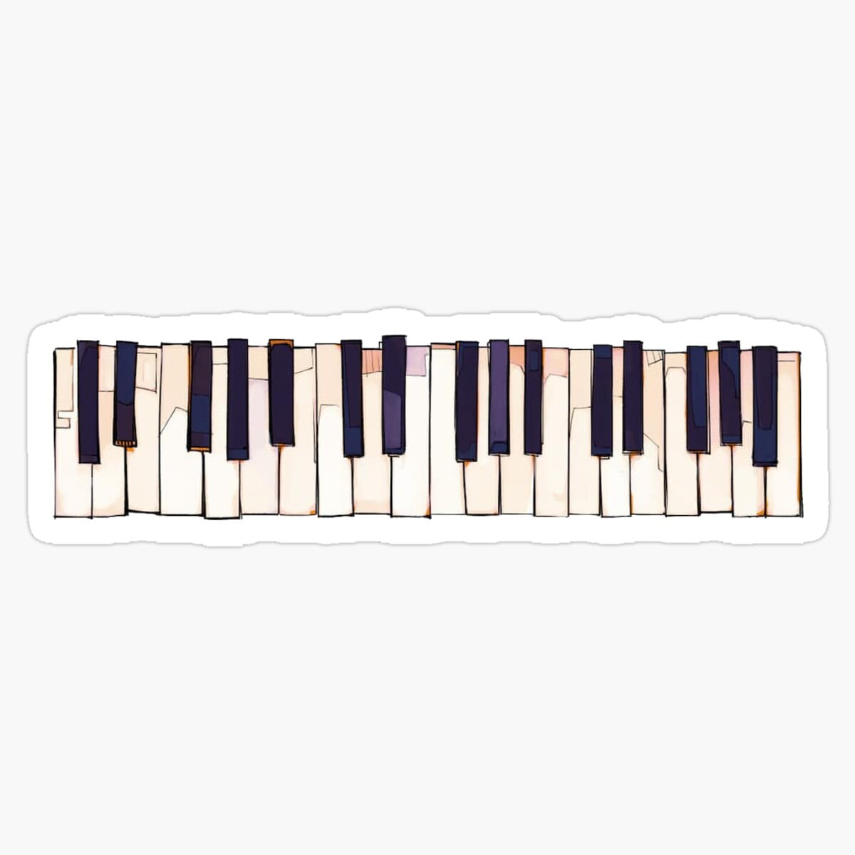 KIRAKIRA Piano Sticker. Gift For You - Decorate Laptops, Water Bottles ...