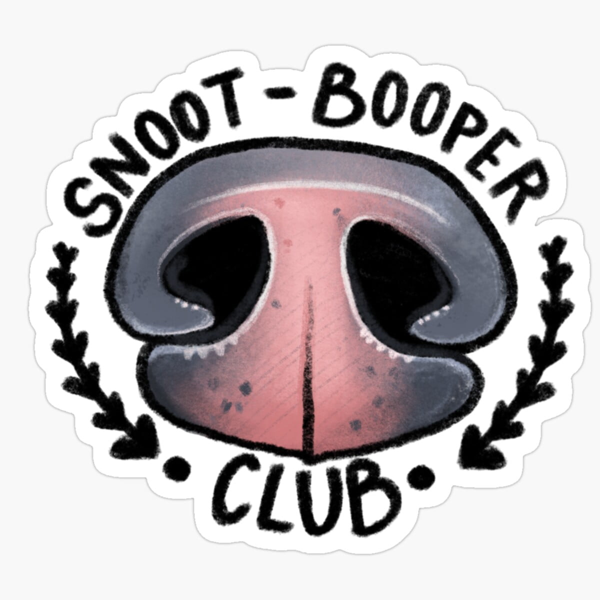 KIRAKIRA Pink Nose Snoot Blooper Club Sticker. Gift For You - Decorate ...