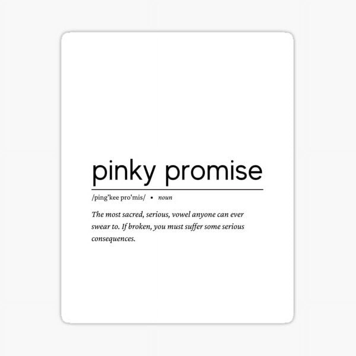 KIRAKIRA Pinky Promise Definition Sticker - Walmart.com