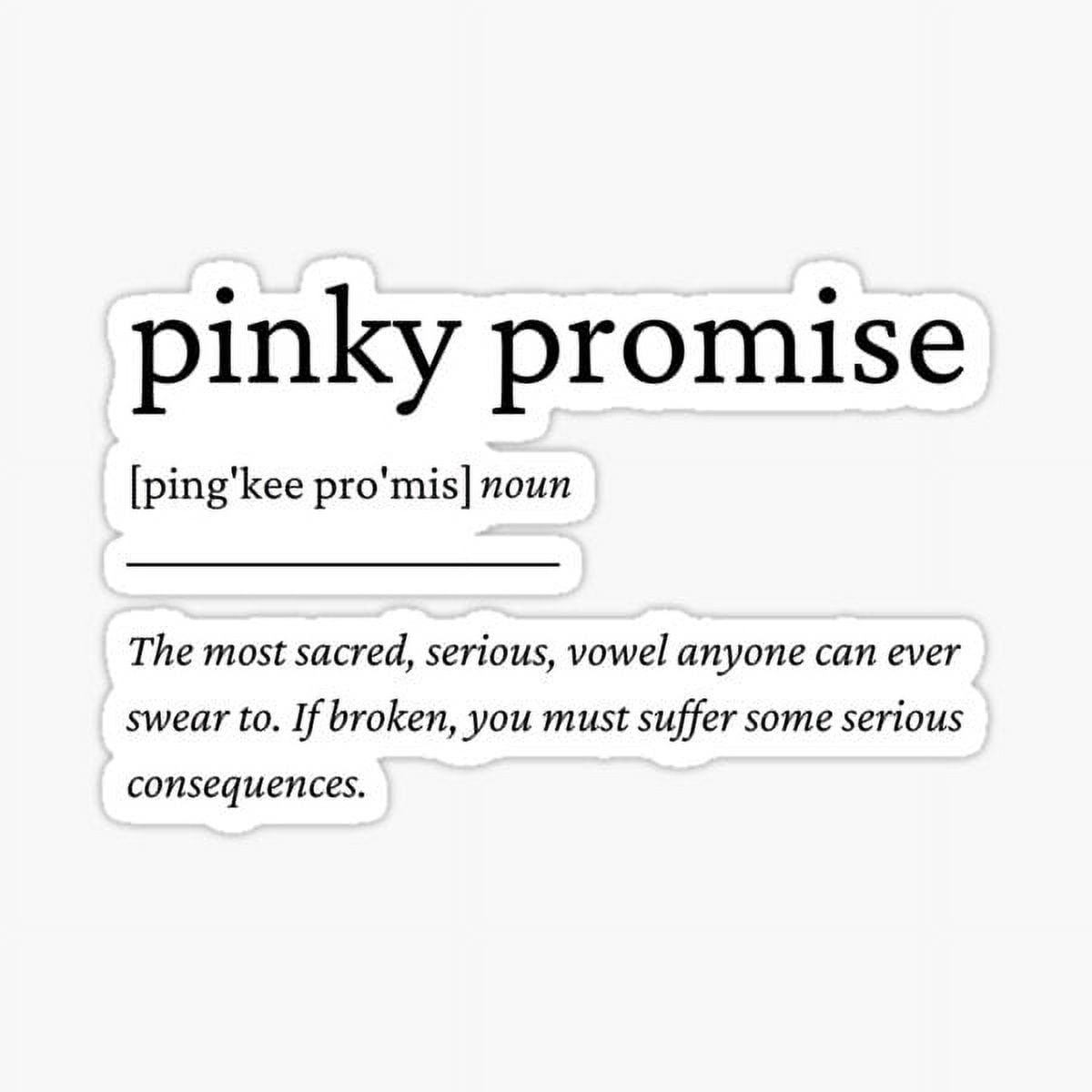 KIRAKIRA Pinky promise definition Sticker - Walmart.com