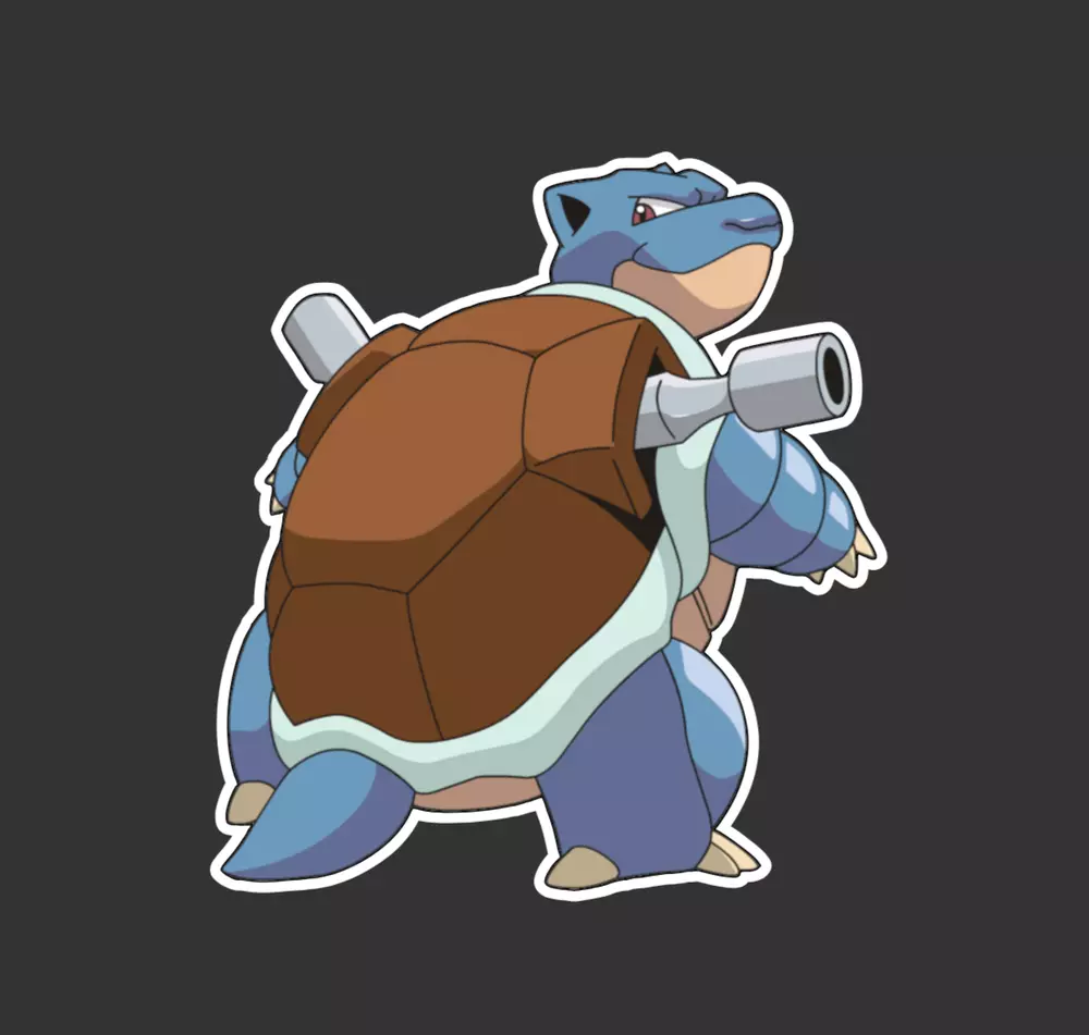 KIRAKIRA Pokemon Blastoise Sticker - Walmart.com