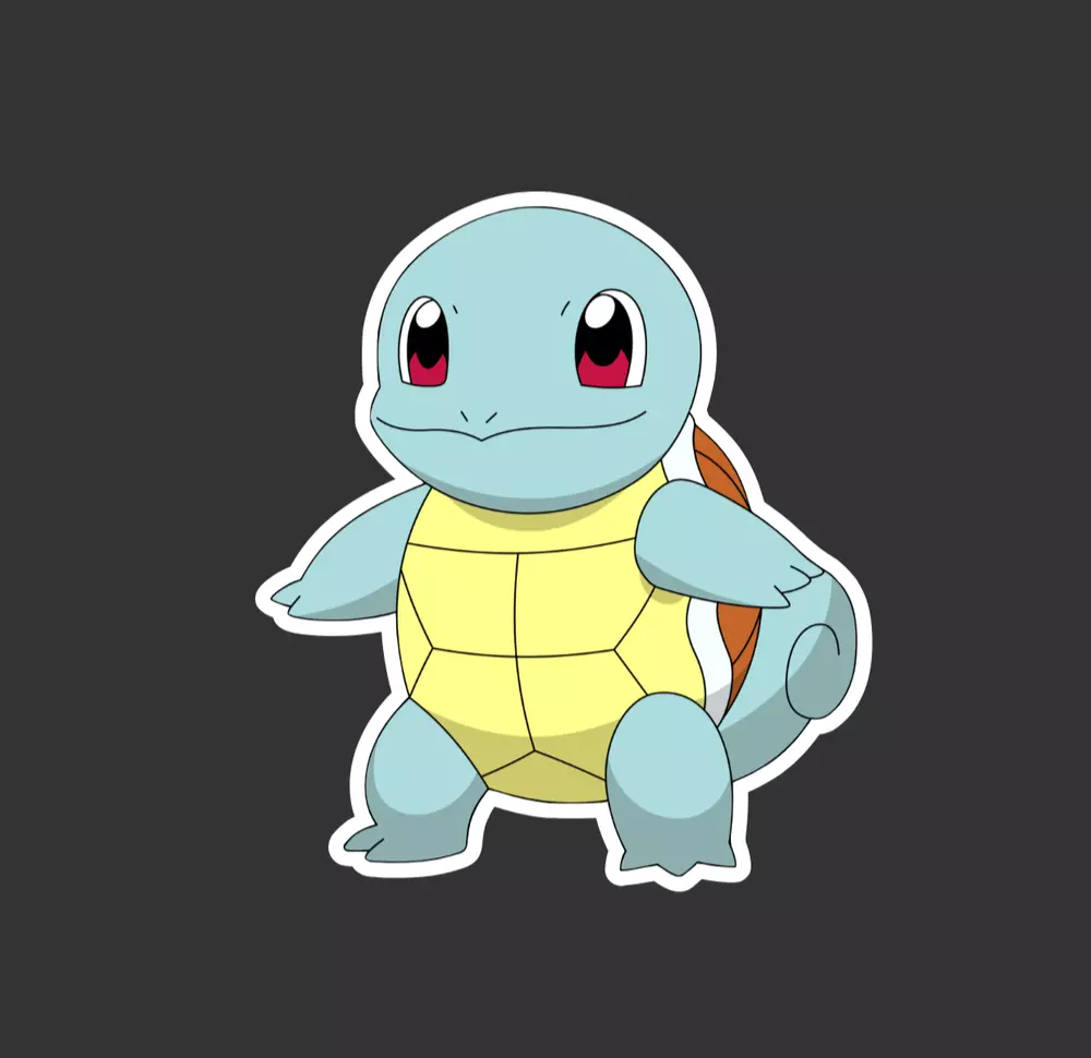 KIRAKIRA Pokemon Squirtle Sticker - Walmart.com