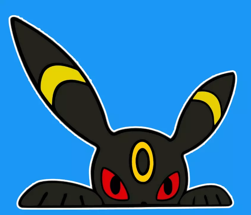 KIRAKIRA Pokemon Umbreon Sticker - Walmart.com
