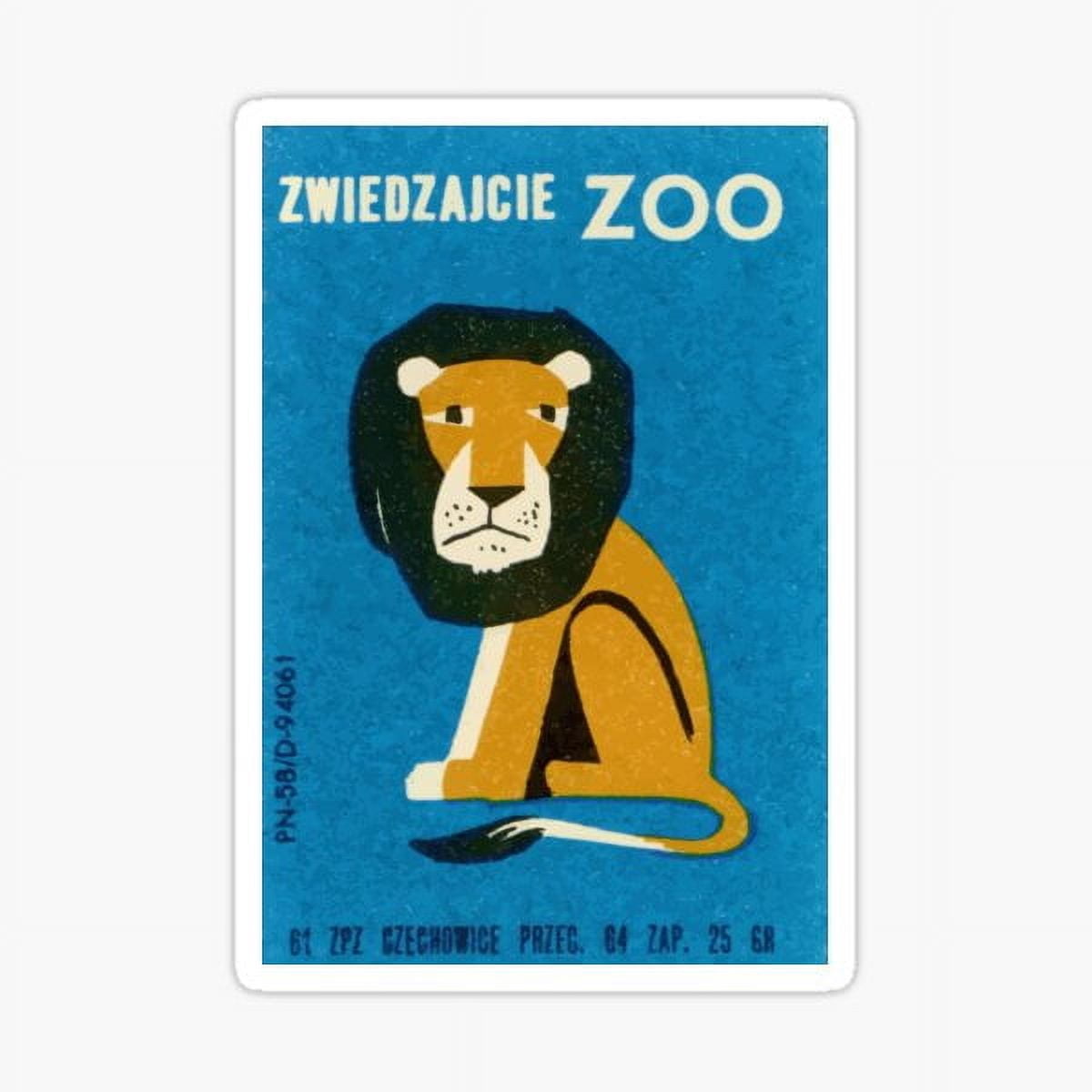KIRAKIRA Polish Zoo Lion Matchbox Label Sticker - Walmart.com