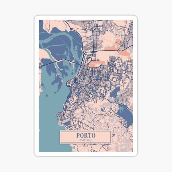 KIRAKIRA Porto City Map Sticker - Walmart.com