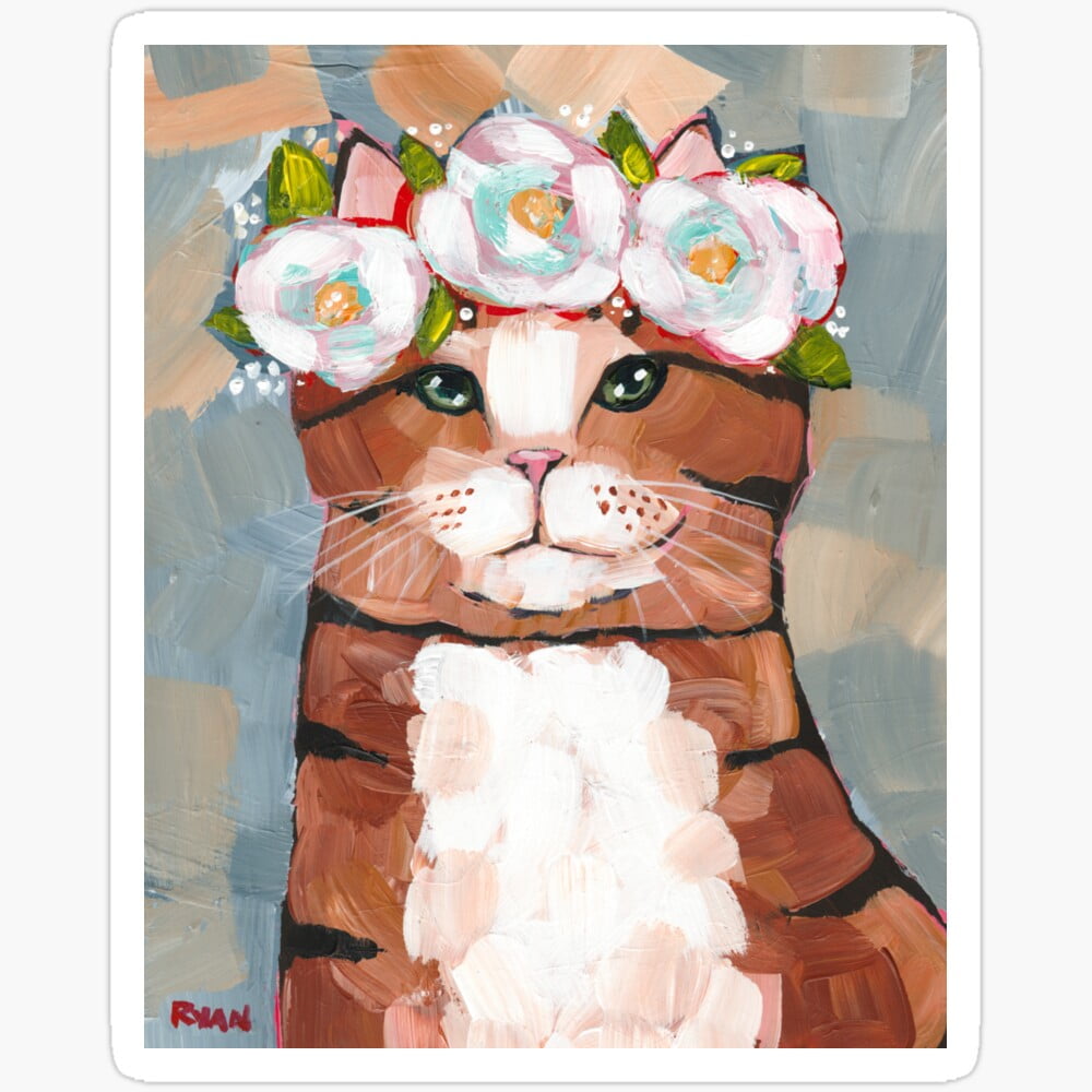 KIRAKIRA Portrait of a Brown Tabby Sticker. Single, trio, or squad — Collect them all! - Walmart.com