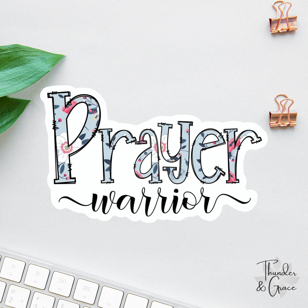 KIRAKIRA Prayer Warrior Sticker, Bible Sticker Pack, Faith Stickers ...