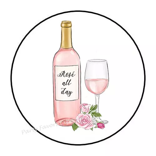 KIRAKIRA ROSE ALL DAY WINE STICKERS PARTY FAVORS - Walmart.com