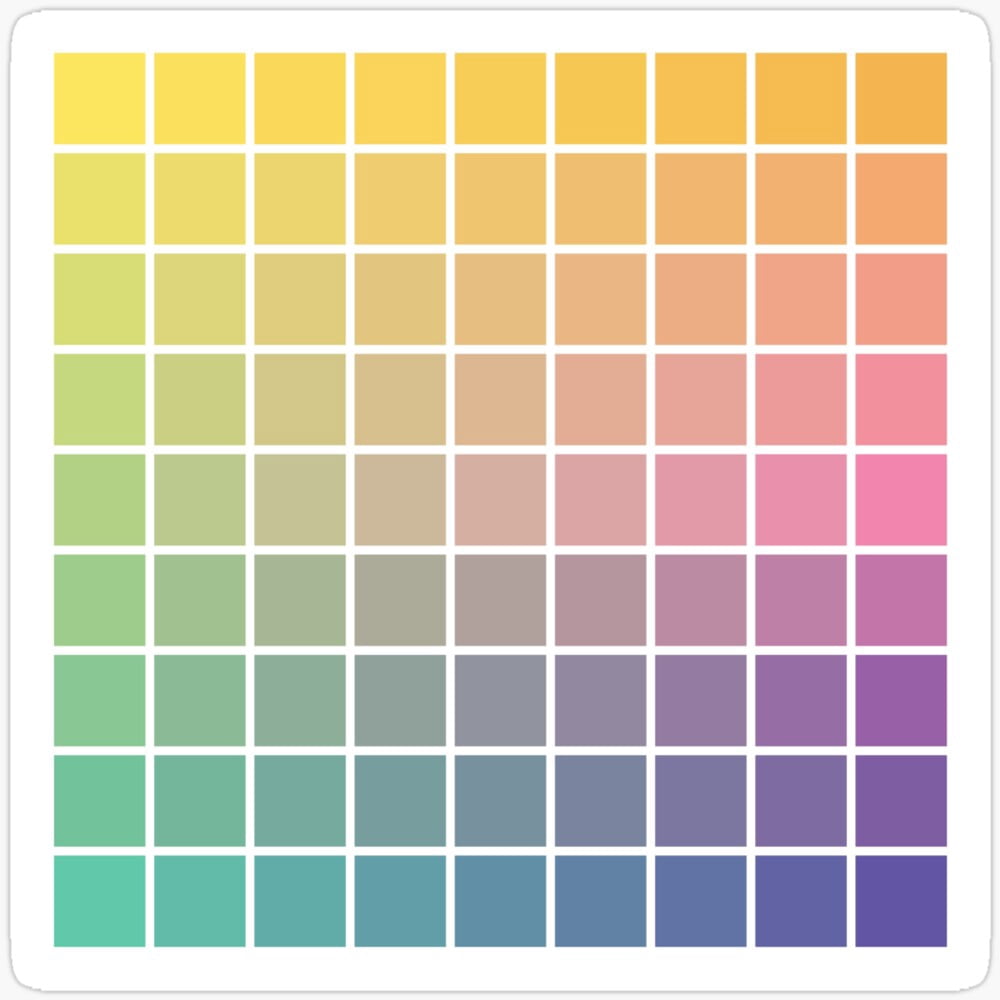 KIRAKIRA Rainbow Checkered squares Sticker. Single, trio, or squad ...