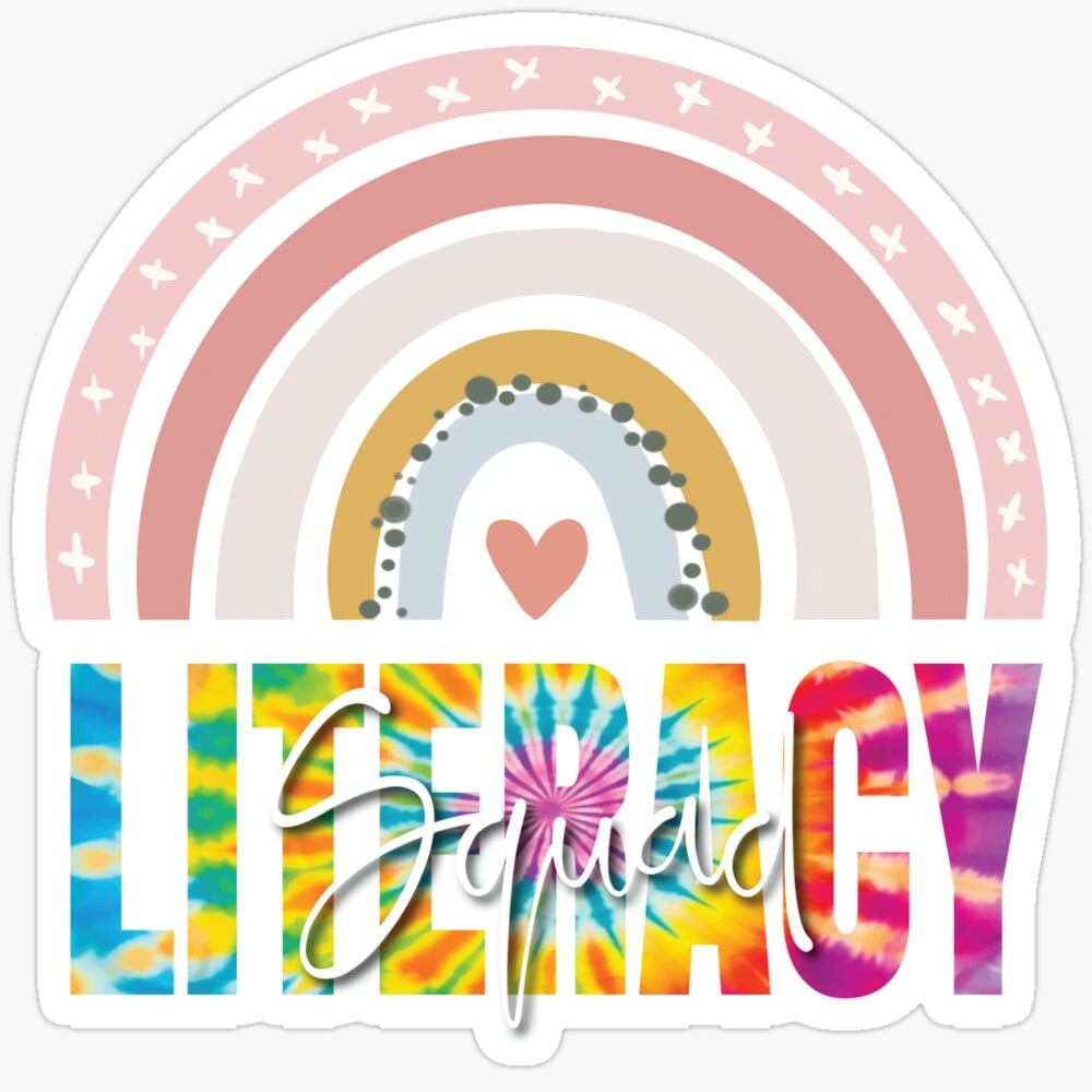KIRAKIRA Rainbow Colorful Tie-Dye Literacy Squad Team Reading ...