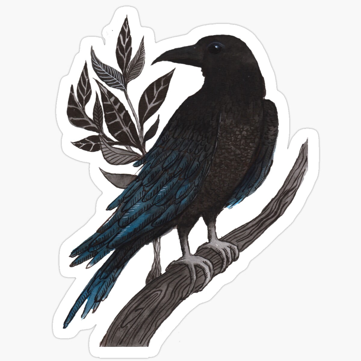 KIRAKIRA Raven Sticker. Gift For You - Decorate Laptops, Water Bottles ...