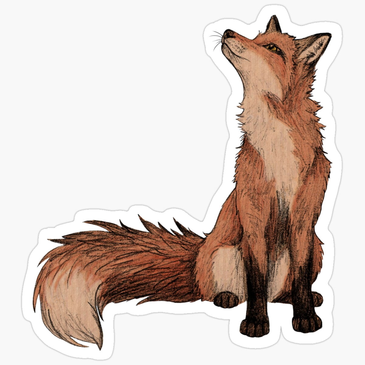 KIRAKIRA Red Fox Sticker. Gift For You - Decorate Laptops, Water ...
