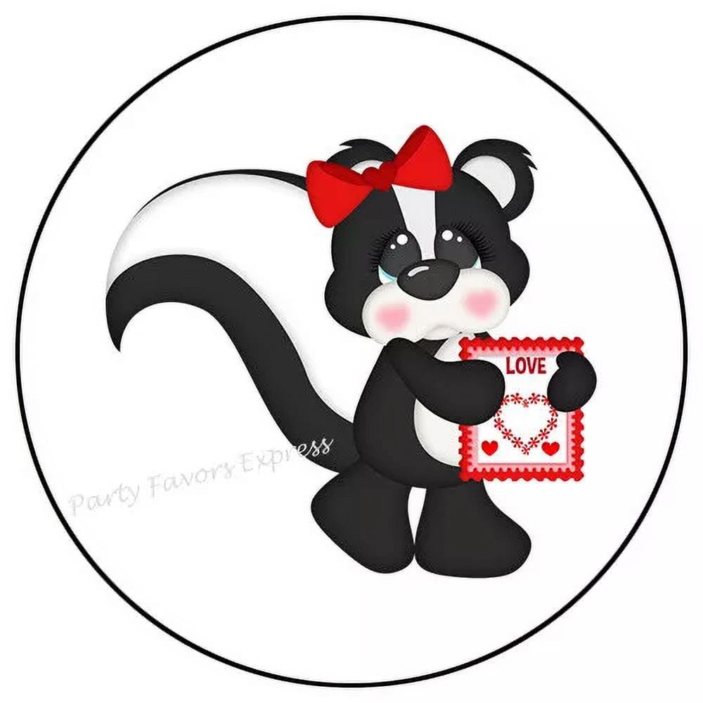 KIRAKIRA SKUNK VALENTINE LOVE LETTER STICKERS PARTY FAVORS - Walmart.com