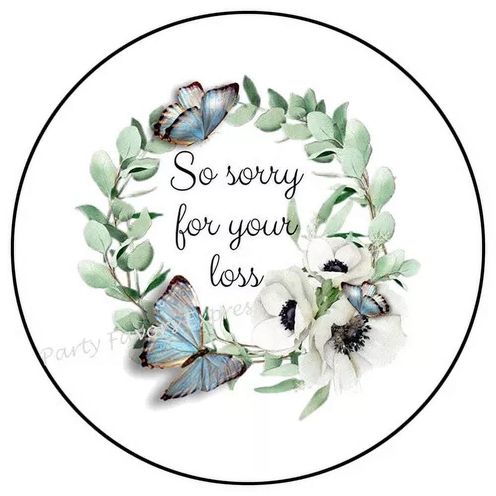 KIRAKIRA SO SORRY FOR YOUR LOSS SYMPATHY STICKERS PARTY FAVORS ...