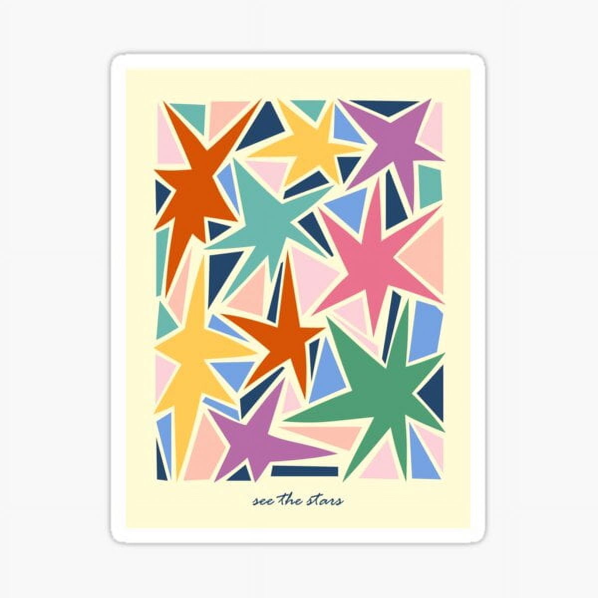 KIRAKIRA See the stars, Colorful abstract art, Indie decor, Retro print ...