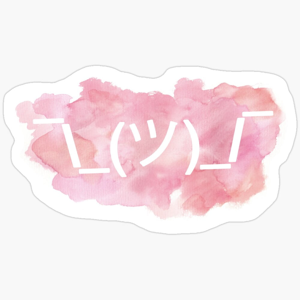 KIRAKIRA Shrug Emoticon - watercolor Sticker, Decorate laptops, water ...