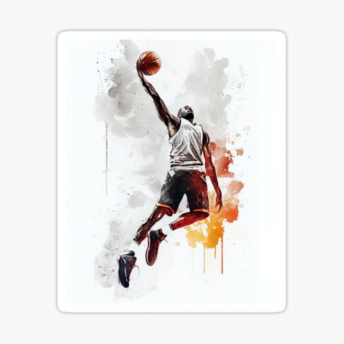 KIRAKIRA Slam Dunk Watercolour Art, Basketball Digital Wall Art ...