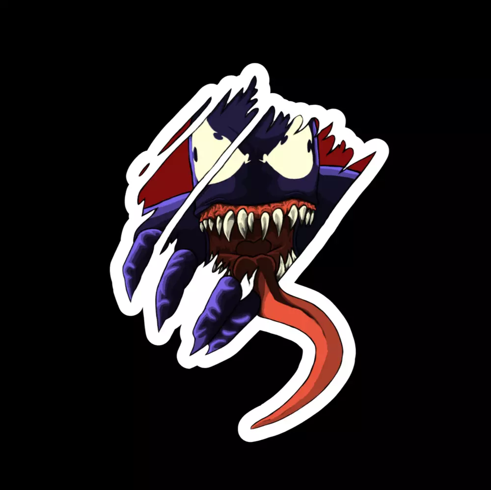 KIRAKIRA Spider-Man Venom Sticker - Walmart.com