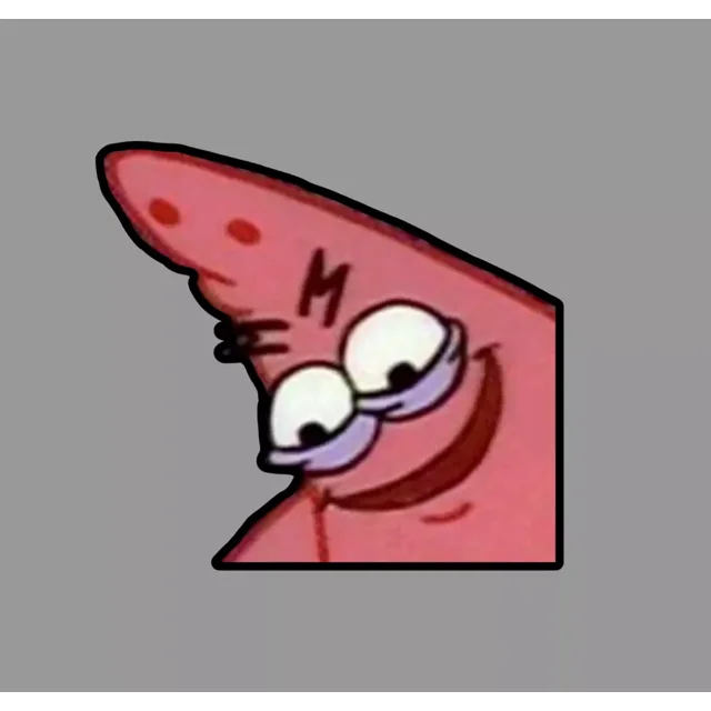 KIRAKIRA SpongeBob SquarePants Patrick Star Meme Sticker - Walmart.com