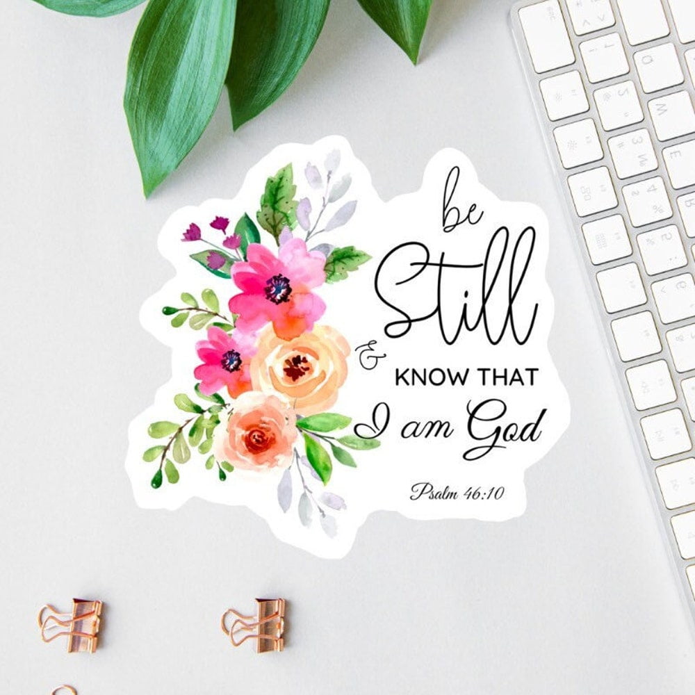 KIRAKIRA Be Still And Know Sticker, Bible Sticker Pack, Faith Stickers ...