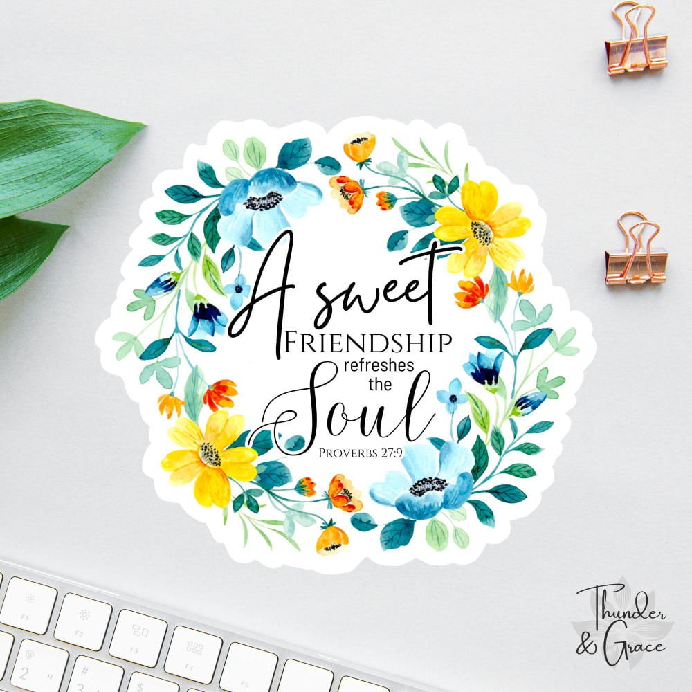 KIRAKIRA A Sweet Friendship Refreshes the Soul Sticker, Jesus Stickers ...