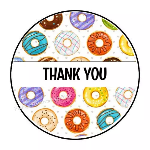 KIRAKIRA THANK YOU DONUTS PARTY FAVORS STICKERS - Walmart.com