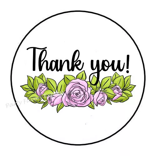 KIRAKIRA THANK YOU PINK ROSES STICKERS PARTY FAVORS - Walmart.com