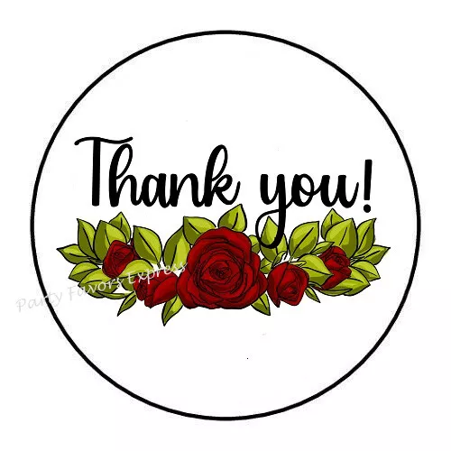 KIRAKIRA THANK YOU RED ROSES STICKERS PARTY FAVORS - Walmart.com