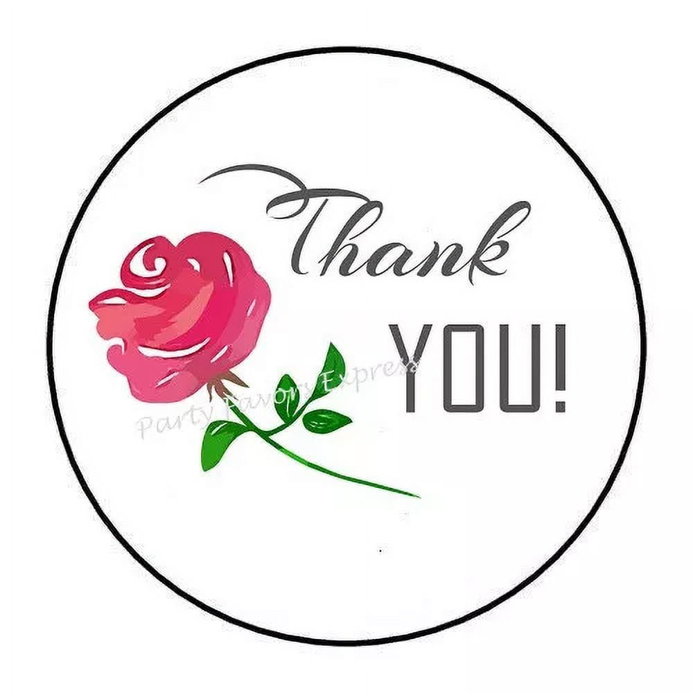 KIRAKIRA THANK YOU ROSE STICKERS PARTY FAVORS - Walmart.com