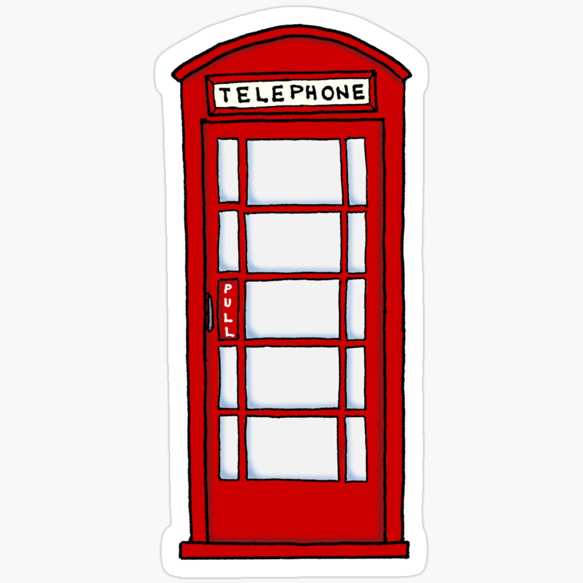 KIRAKIRA Telephone Booth Sticker. Gift For You - Decorate Laptops ...