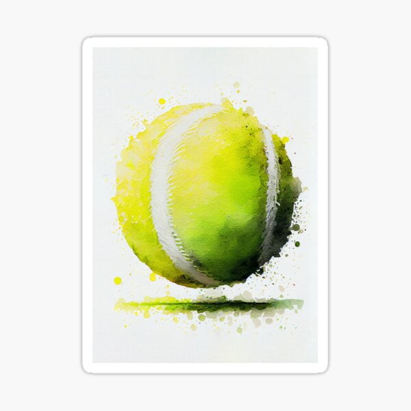 KIRAKIRA Tennis ball Watercolour Art, Tennis Ball Digital Wall Art ...