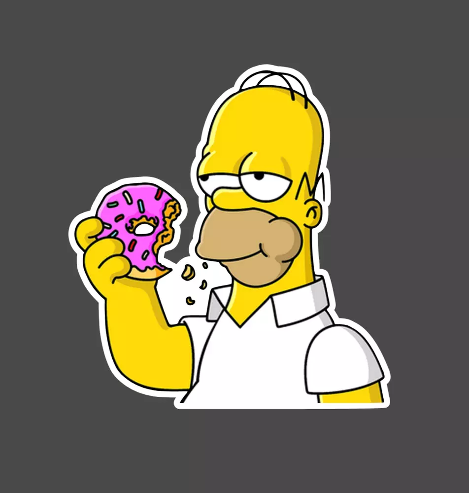 KIRAKIRA The Simpsons Homer Simpson Sticker - Walmart.com