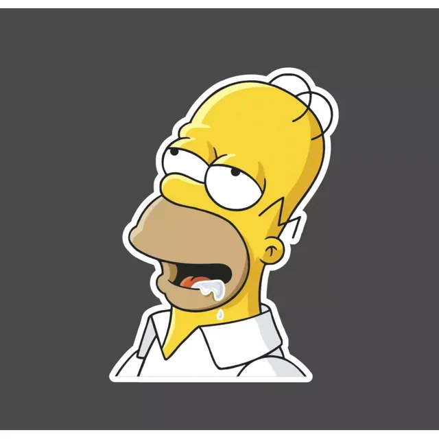 KIRAKIRA The Simpsons Homer Simpson Sticker - Walmart.com