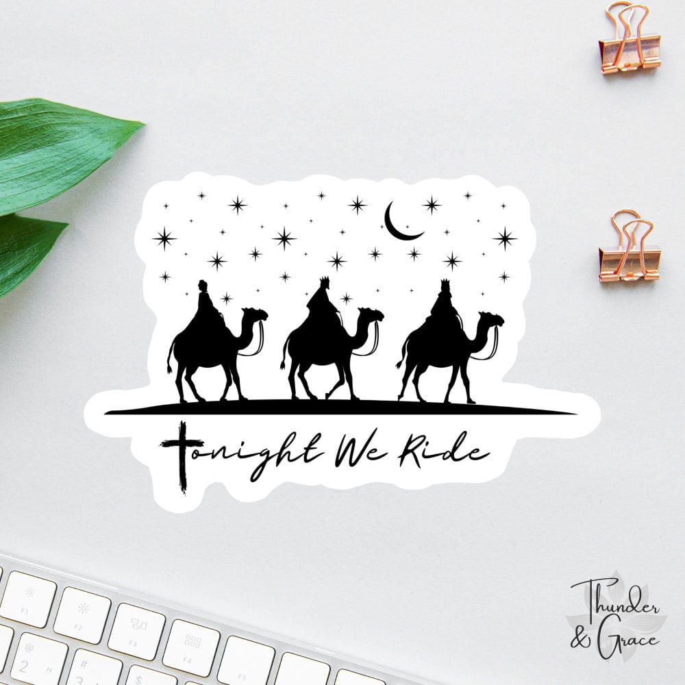 KIRAKIRA Tonight We Ride Sticker, Jesus Stickers, Laptop Sticker, Water ...
