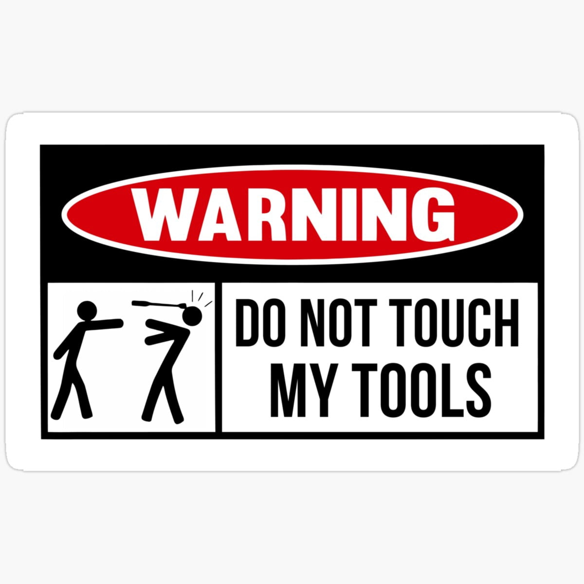 KIRAKIRA Toolbox Warning Sign Sticker. Gift For You - Decorate Laptops ...