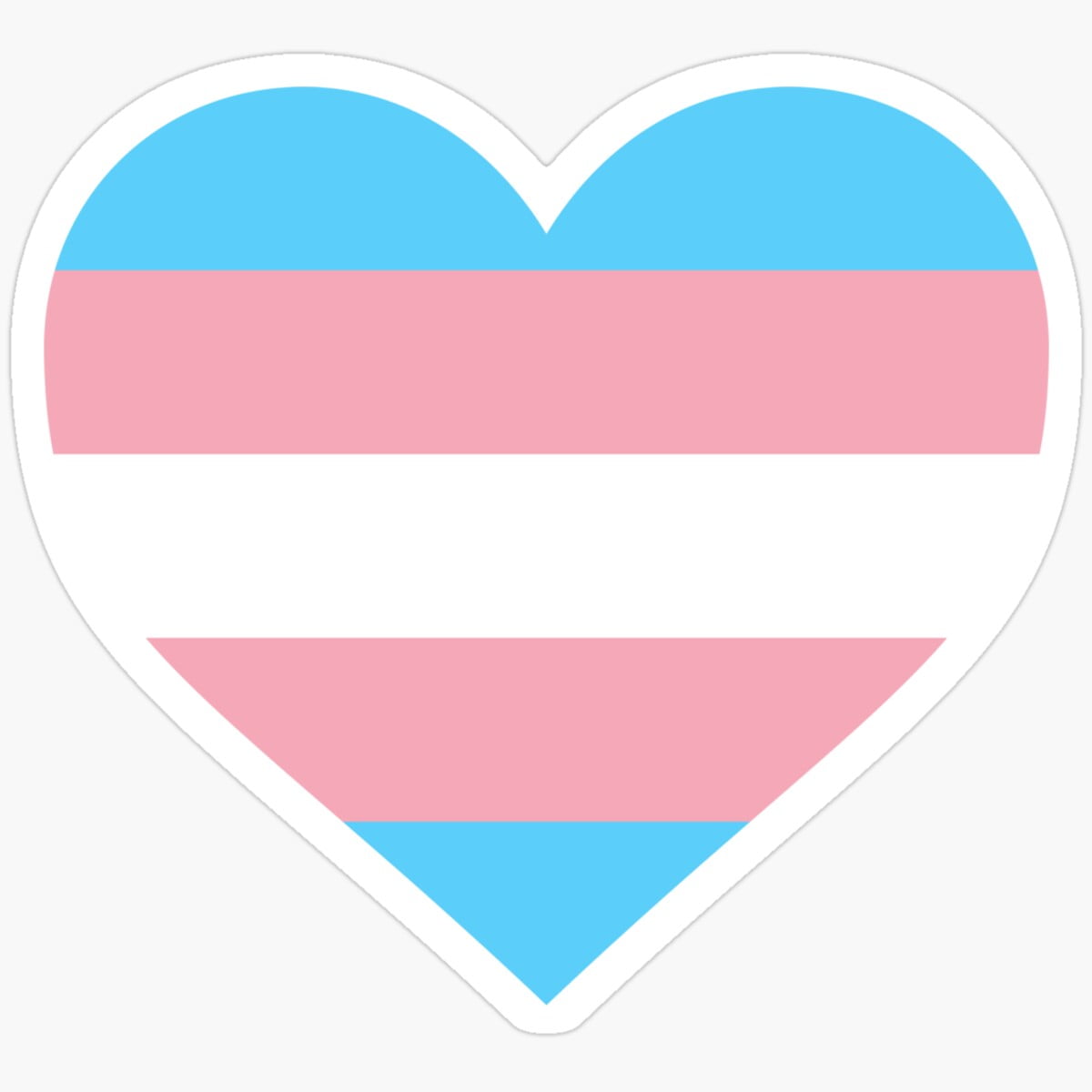 KIRAKIRA Trans Pride Flag - Heart Shape Sticker. Gift For You ...