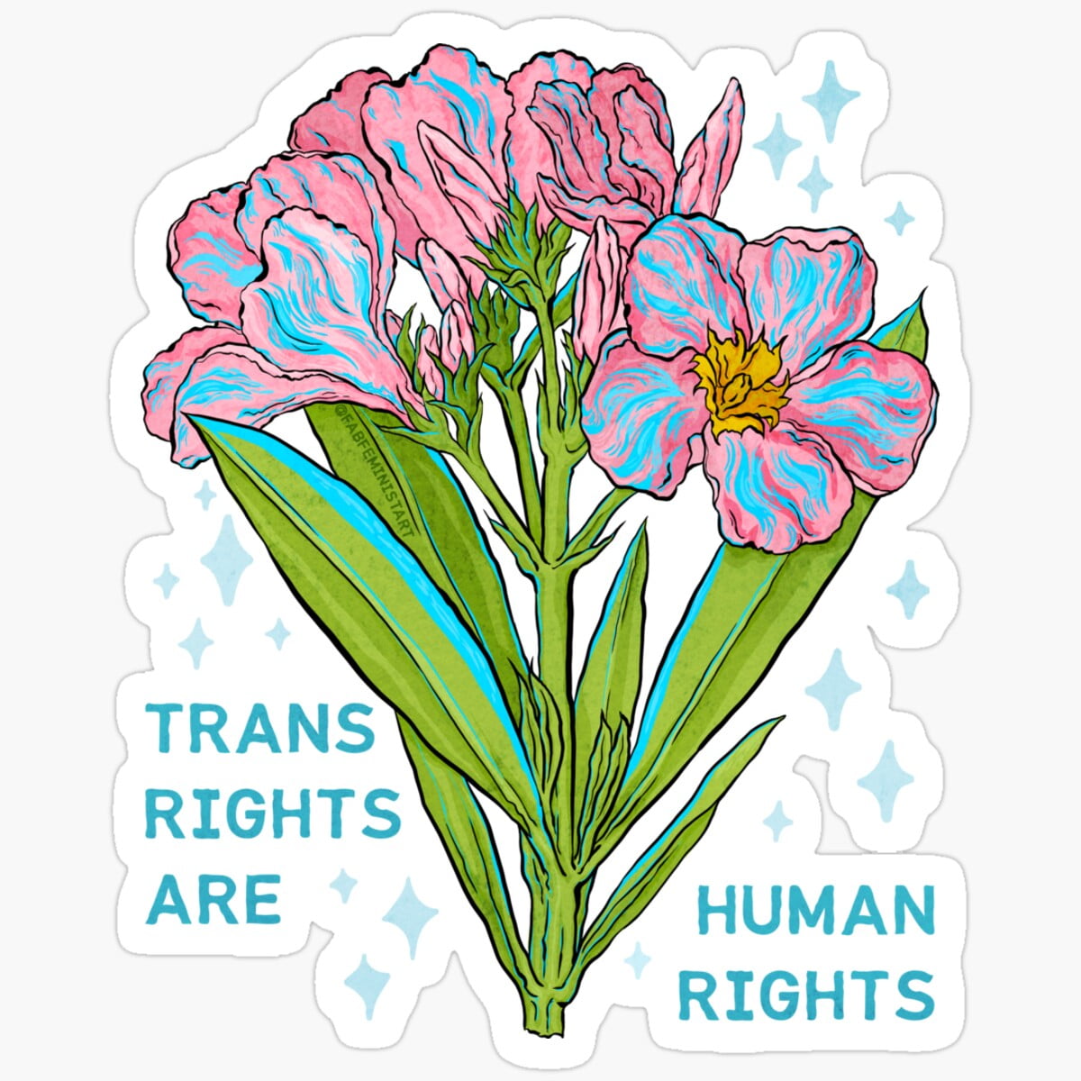 KIRAKIRA Trans Rights Are Human Rights Sticker. Gift For You - Decorate ...