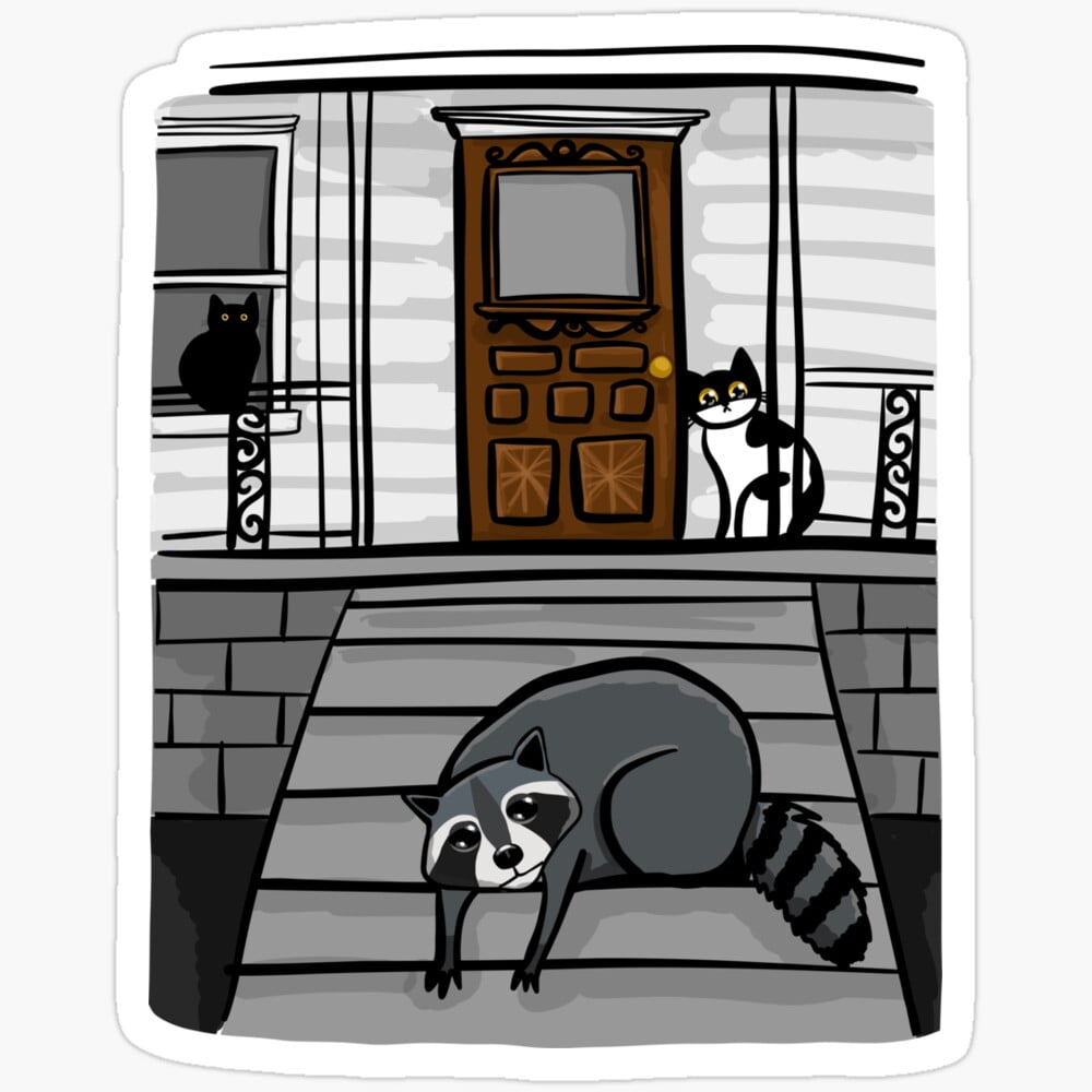 KIRAKIRA Trash Panda Porch Visit Sticker. Single, trio, or squad ...