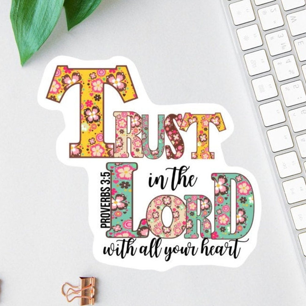 KIRAKIRA Trust In The Lord Sticker, Bible Sticker Pack, Faith Stickers ...