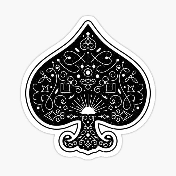 KIRAKIRA Vintage Ace of Spades Sticker - Walmart.com