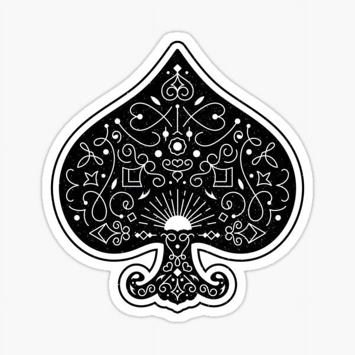 KIRAKIRA Vintage Ace of Spades Sticker - Walmart.com