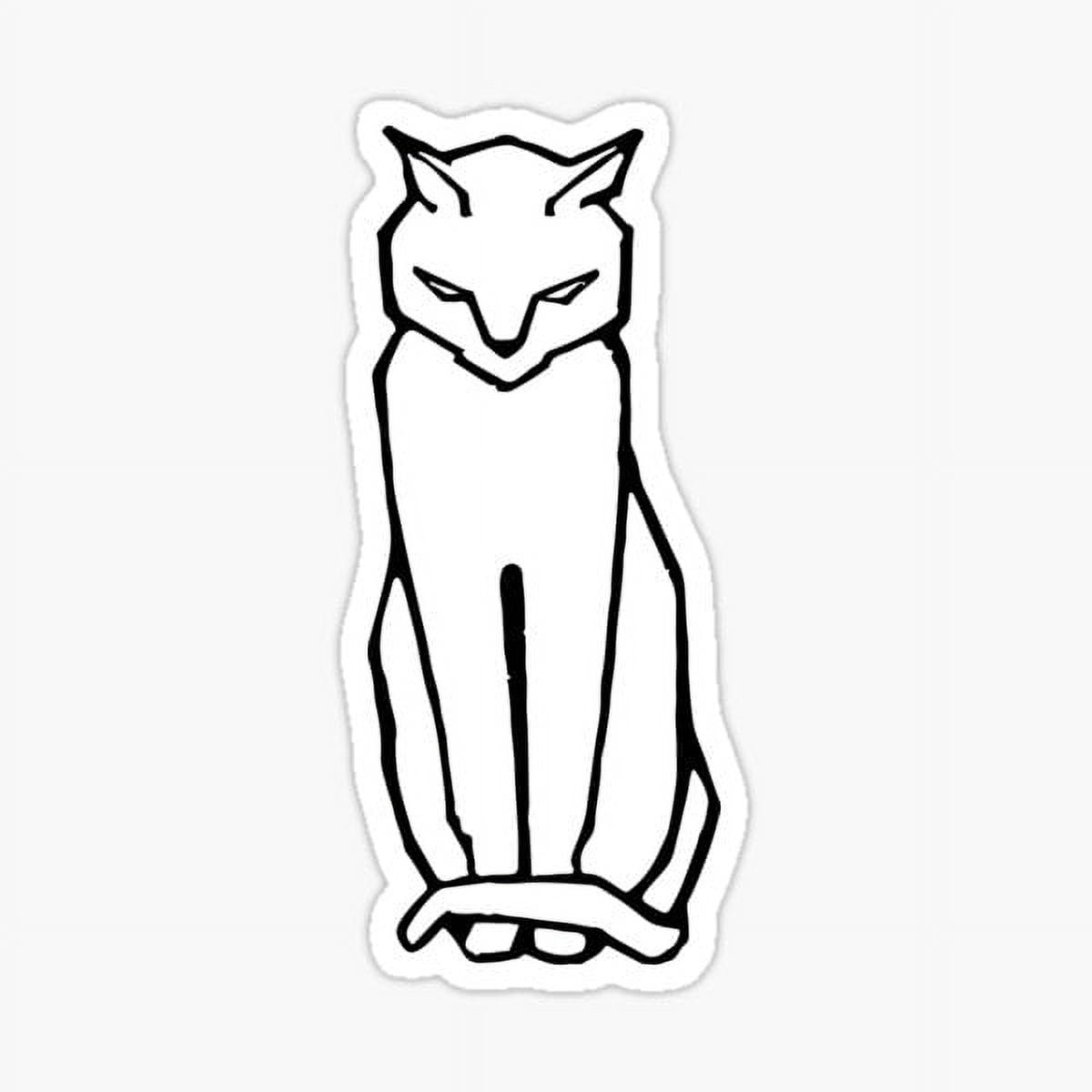 KIRAKIRA Vintage Sitting Cat Sticker - Walmart.com