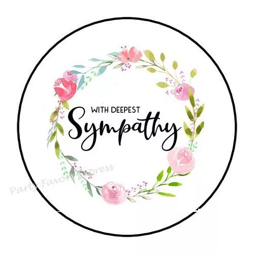 KIRAKIRA WITH DEEPEST SYMPATHY Decor STICKERS for Bottles, Laptops ...