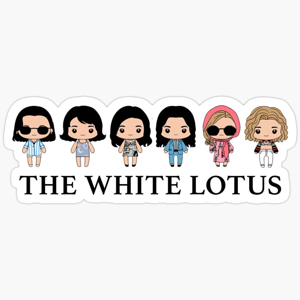 KIRAKIRA White Lotus Characters-Cute Minimalist Fan Art Sticker ...