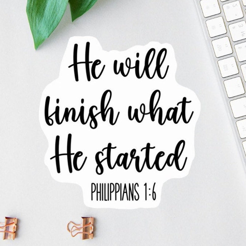 KIRAKIRA He Will Sticker, Affirmation Sticker, Laptop Sticker, Water ...