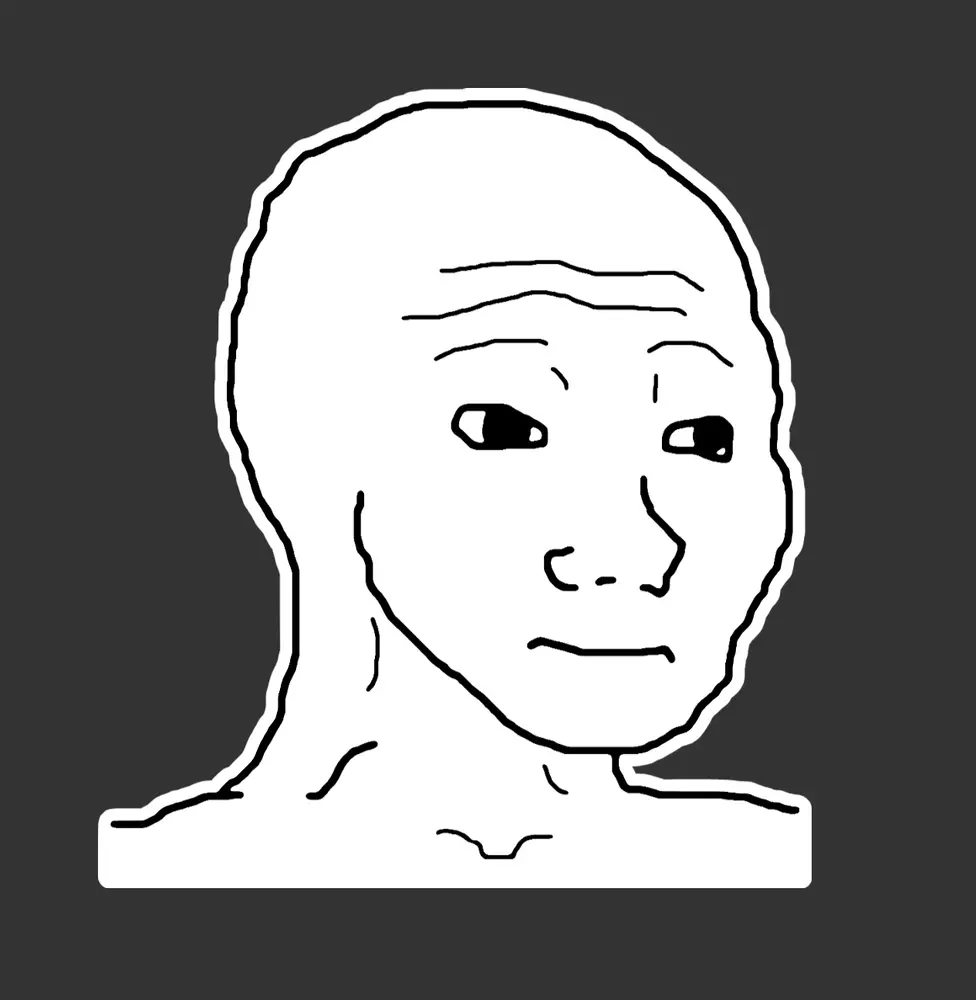 KIRAKIRA Wojak Meme Die Cut Sticker - Walmart.com