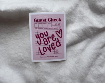 KIRAKIRA You Are Loved Guest Check Waterproof Sticker | Inspiring ...