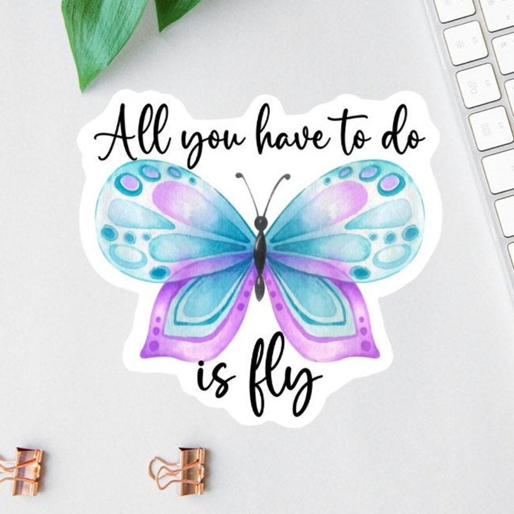 KIRAKIRA All You Have To Do Is Fly Stickers, Affirmation Sticker ...